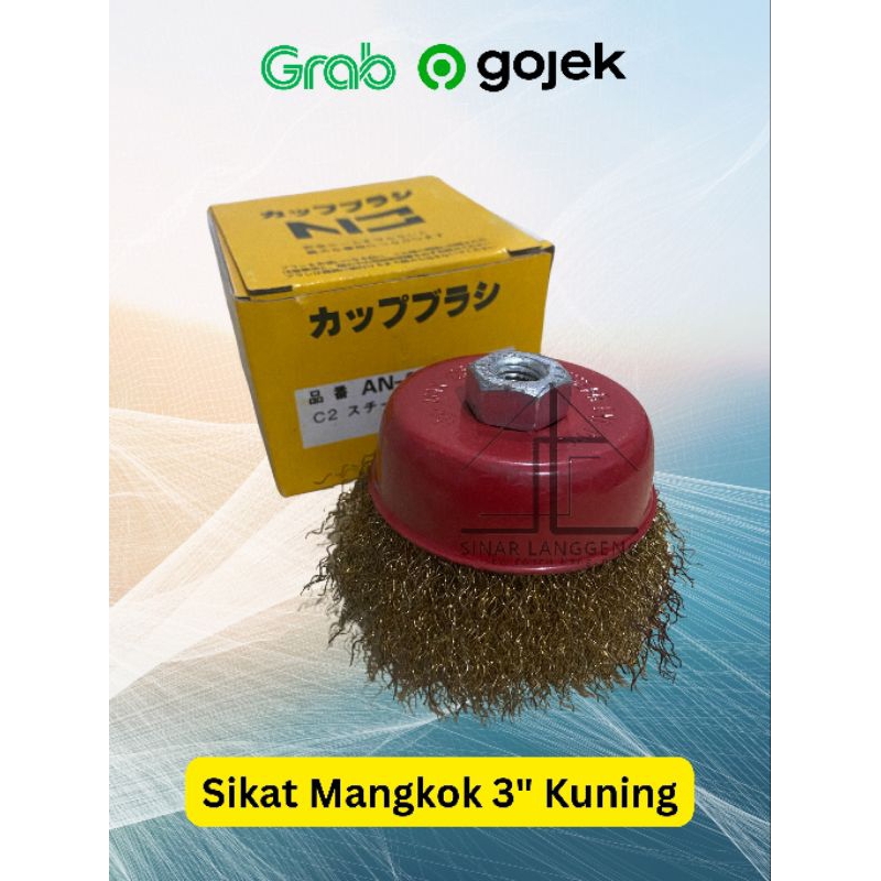 Jual Sikat Mangkok kuningan king 3 inch, sikat mangkok baja kuning ...