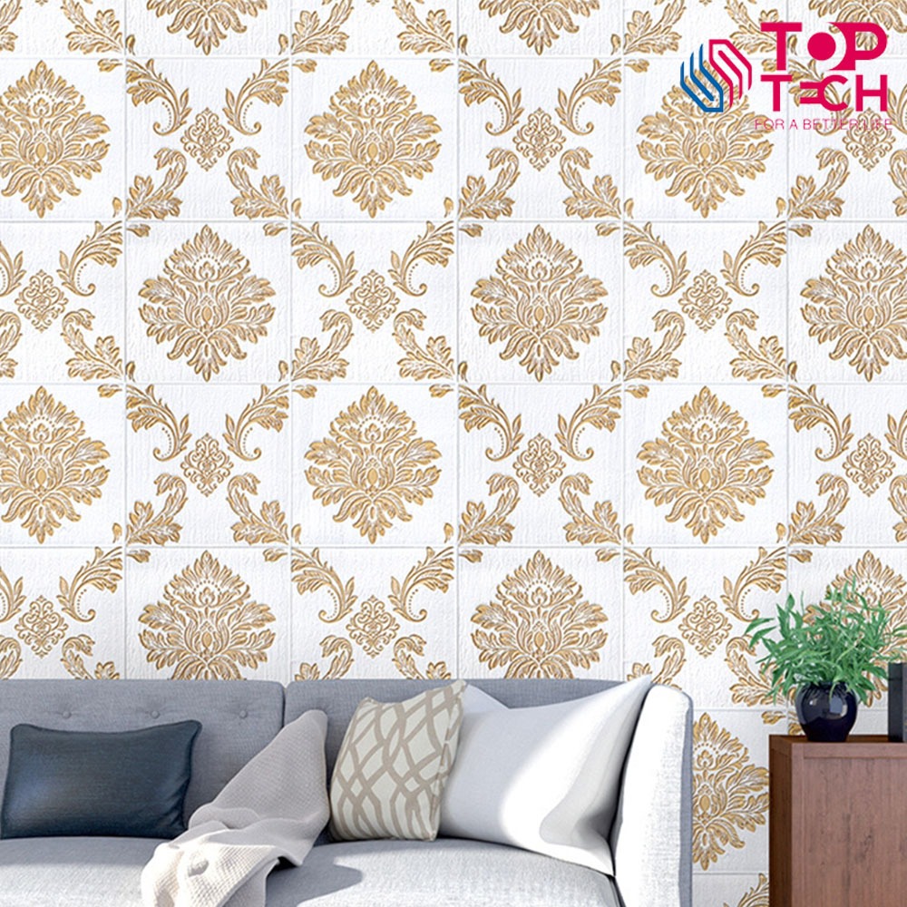 Jual Toptech Wallpaper 3d Foam Wallpaper Dinding 3d Motif Foam