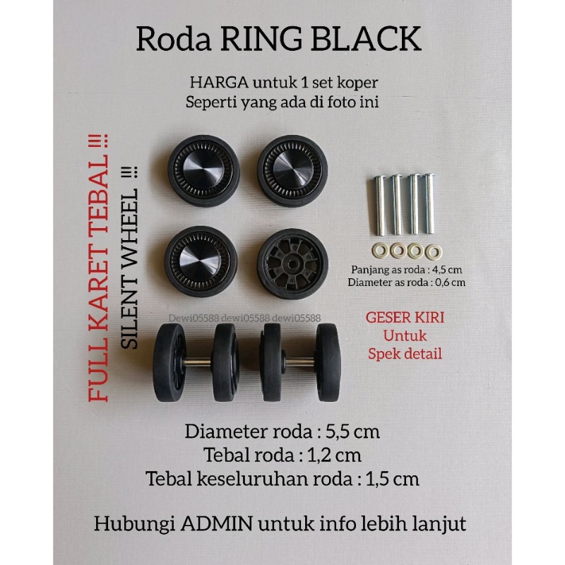 Jual Roda koper, Roda double wheel, Roda lojel, Roda paspord, Roda ...