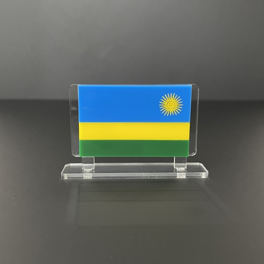 Jual Bendera Meja Negara Ruanda Bendera Rwanda Timbul MURAH | Shopee ...