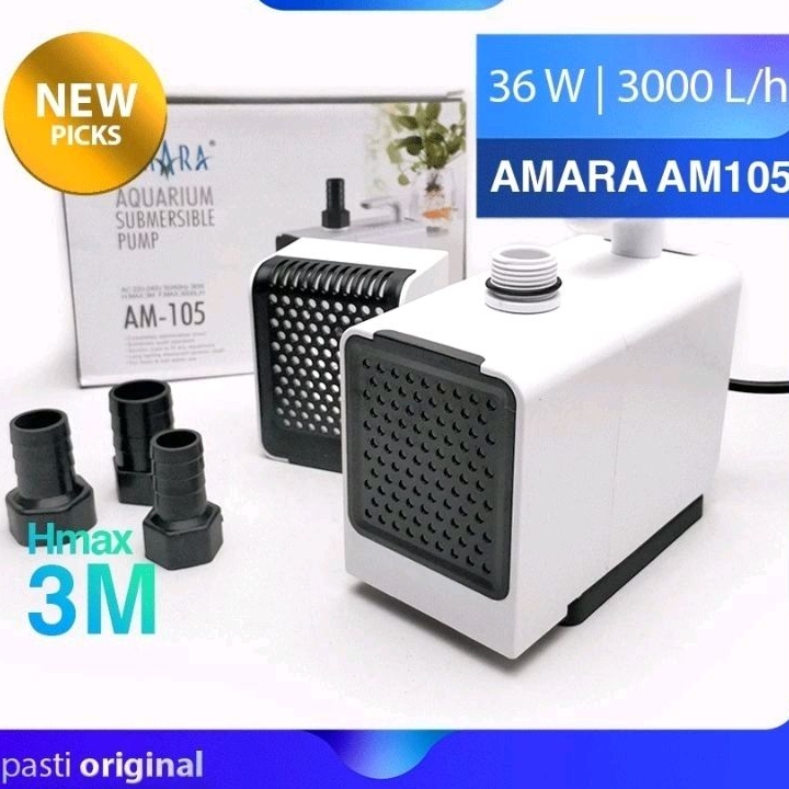 Jual mesin pompa celup Amara am 105 powerhead aquarium kolam koi Amara am105 | Shopee Indonesia