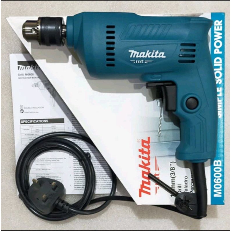 Jual Mesin Bor MAKITA 10mm tipe M0600B Mesin Bor Tangan Kayu Besi | Shopee Indonesia