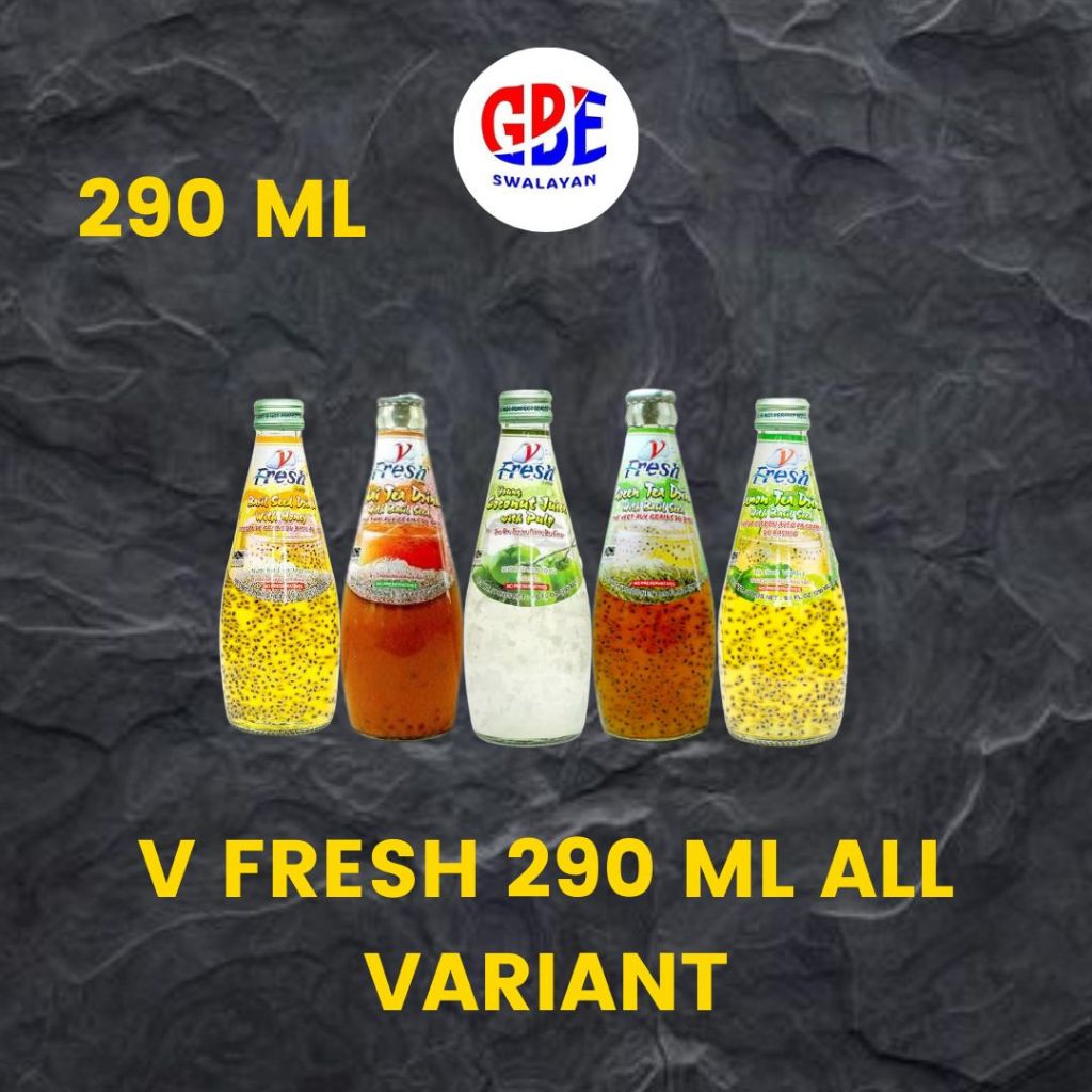 Jual V FRESH DRINK 290 ML ALL VARIANT | LEMON TEA WITH BASIL SEED ...