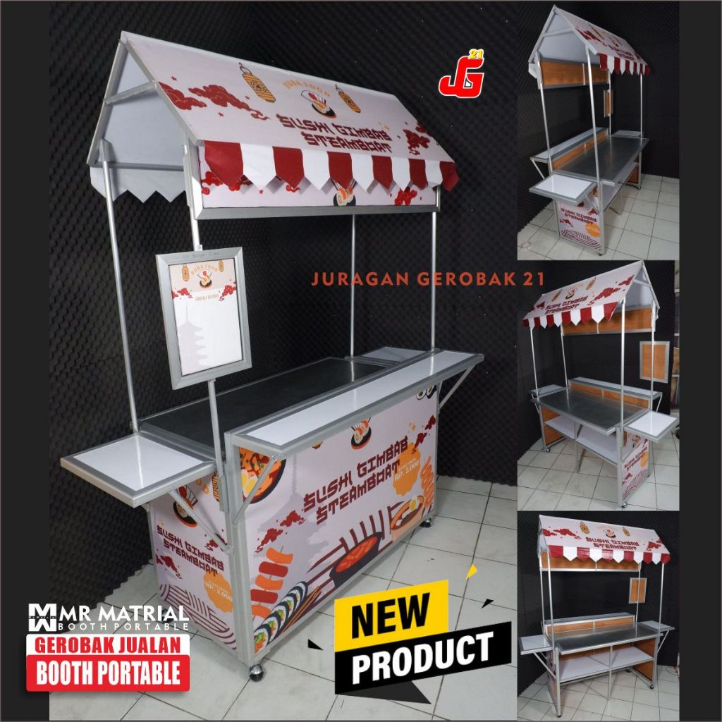 Jual Booth Portable Juragan Atap Rumah Extra Jumbo Meja Jualan Gerobak Usaha Bongkar pasang ...