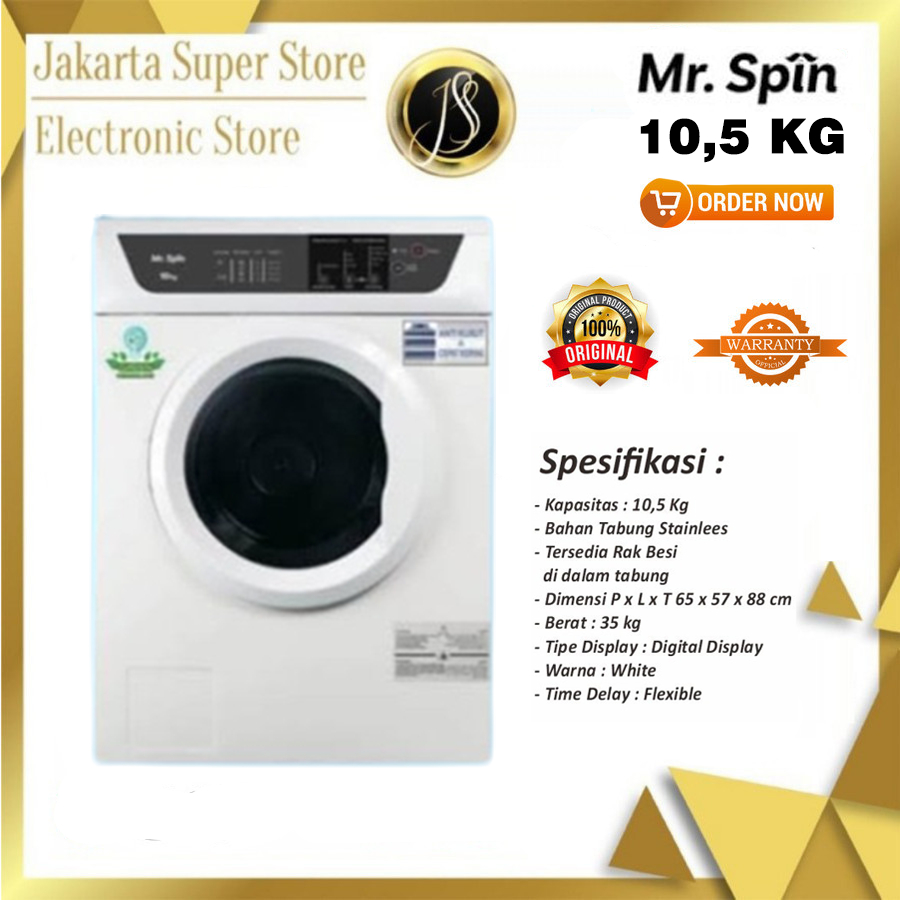 Jual DRYER MR SPIN MESIN PENGERING LAUNDRY LISTRIK 10,5KG | Shopee Indonesia