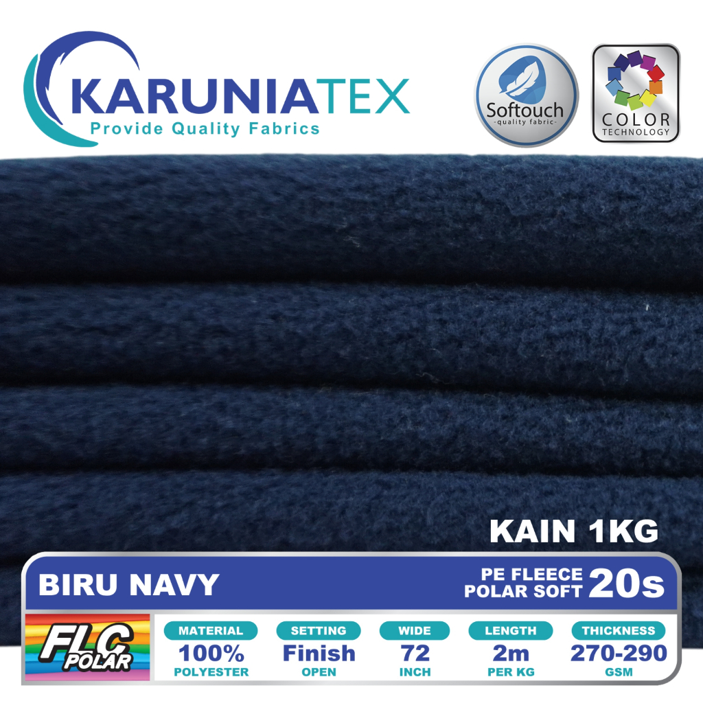 Jual Kain Polar Fleece 20s Kiloan | Biru Navy | Karunia Textile ...