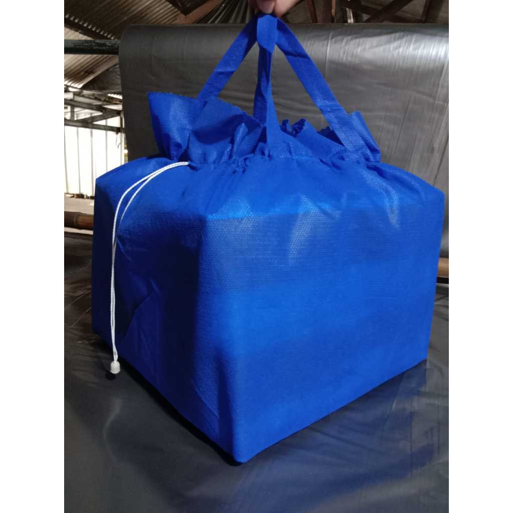 Jual TAS KAIN BOX BESEK NASI / BERKAT KOTAK NASI HAJATAN SERUT POLOS 22X22 ISI 12PCS | Shopee ...