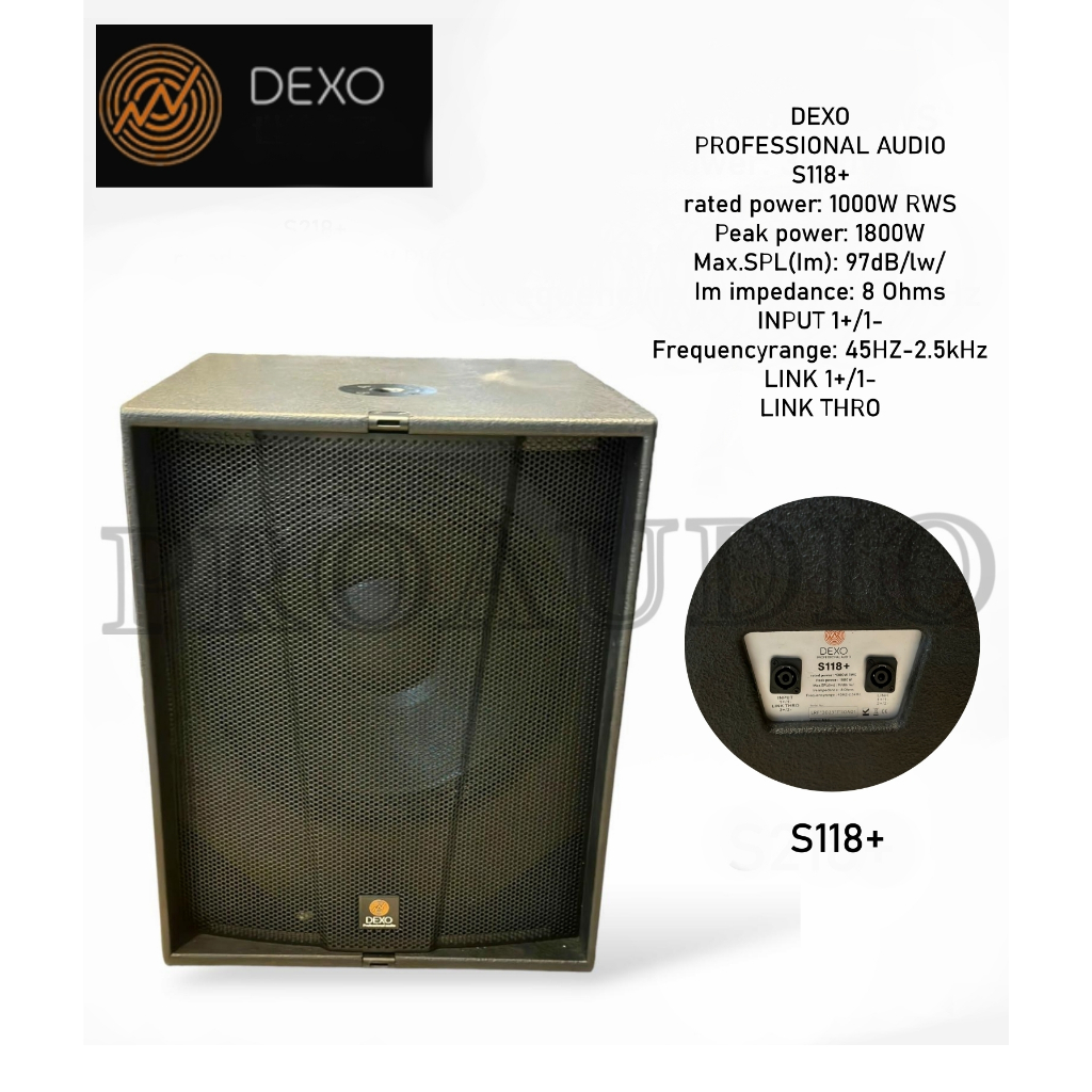 Jual Speaker Subwoofer Dexo 18 Inch S118+ / S 118 + / S118 + Original ...