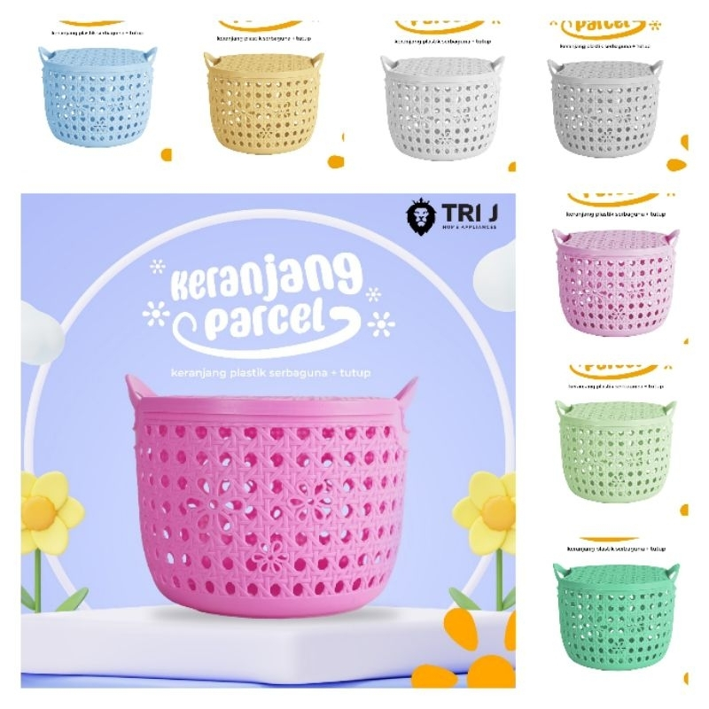 Jual KERANJANG PARCEL TRI J / KERANJANG TUTUP SERBAGUNA AYANA PASTEL ...