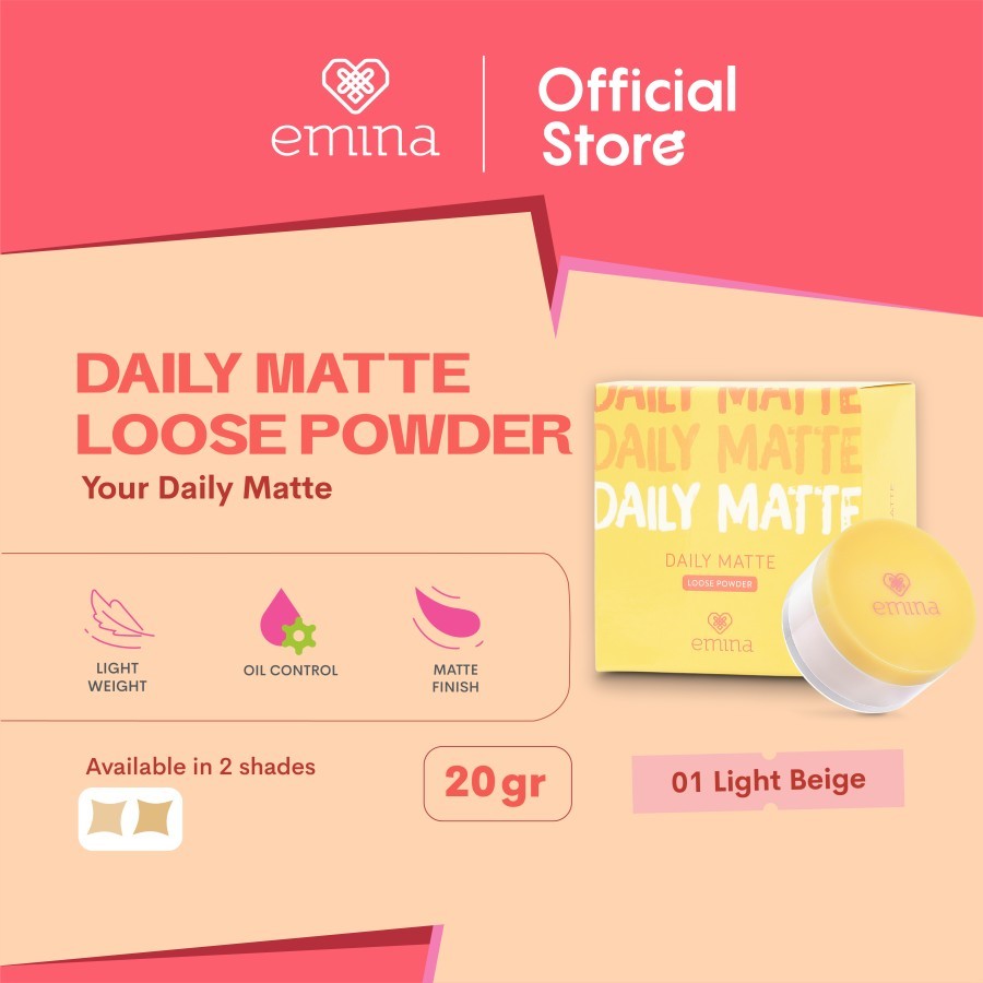 Jual Emina Daily Matte Loose Powder 20 g | Shopee Indonesia
