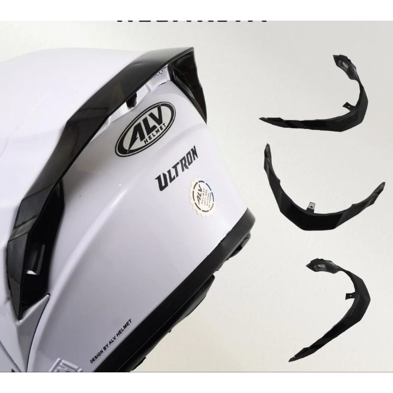 Jual SPOILER HELM ALV ULTRON SOLID BLACK | Shopee Indonesia