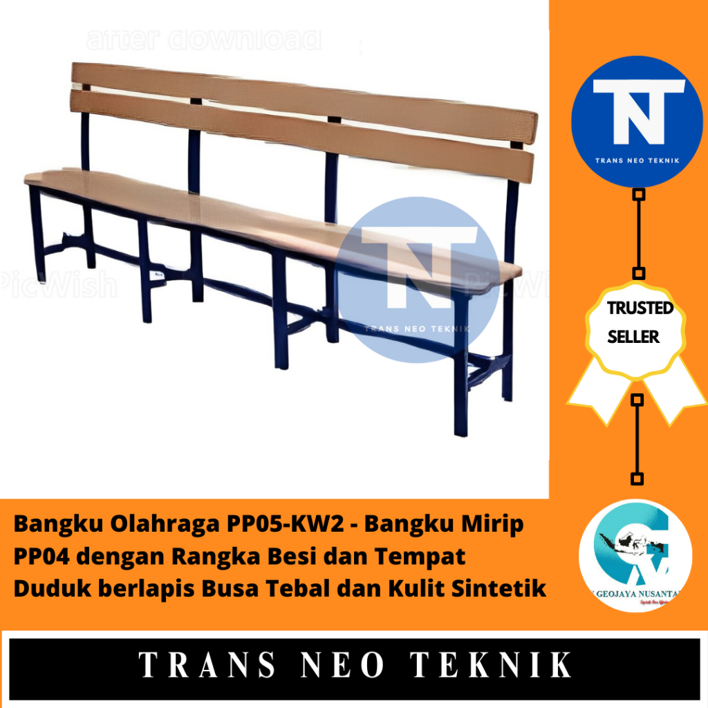 Jual Bangku Olahraga PP05-KW2 - Bangku Mirip PP04 dengan Rangka Besi dan Tempat Duduk berlapis ...