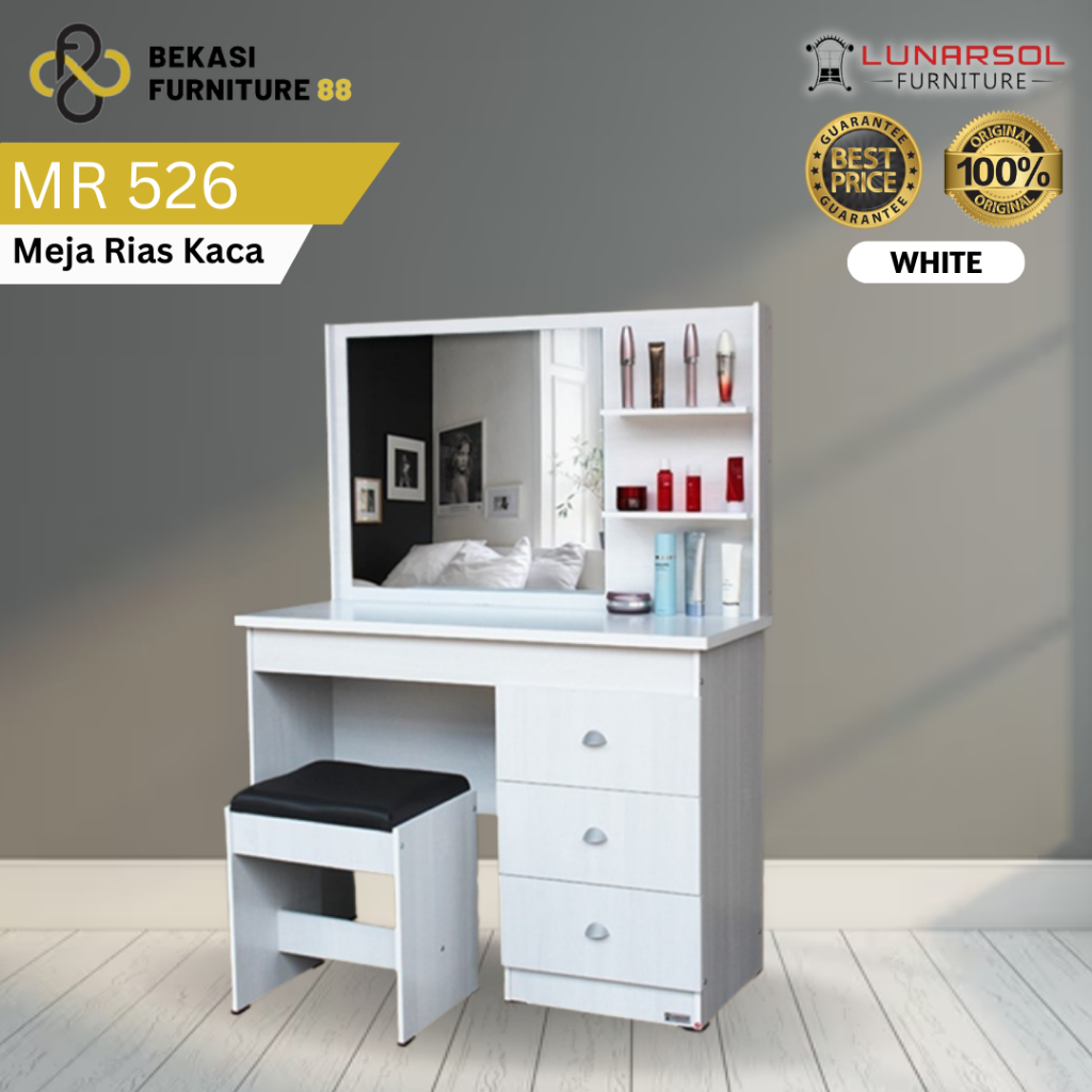 Jual Meja Rias Kaca Minimalis Lunar MR 526 - Meja Rias Murah | Shopee ...