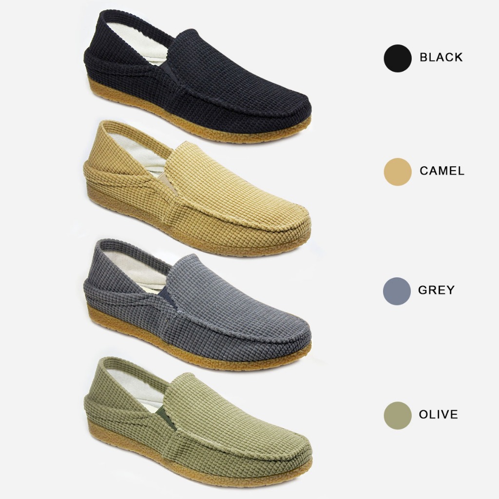 Jual Rockvalley STUJJA | Sepatu Moccasin Pria B03.036 [ Hitam, Camel, Grey dan Olive ] | Shopee ...