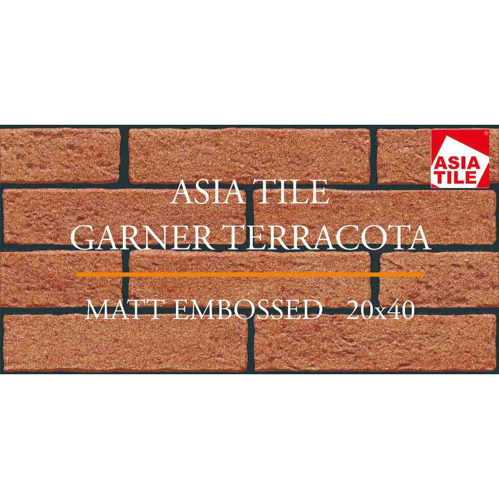 Jual Keramik motif bata 20x40 Asia Tile Garner Teracota WALL TILES ...