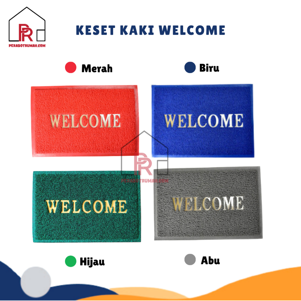 Jual Keset Bihun Welcome Warna Cantik / Keset Kaki Lantai Rumah Bahan ...