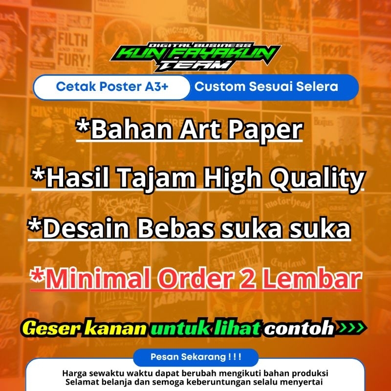 Jual Cetak Poster Custom A3/A3+ | Desain bebas sesuai permintaan ...