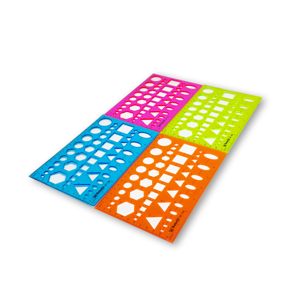 Jual Penggaris Cetakan/Template Ruler Butterfly BT-790 – Template Ruler ...