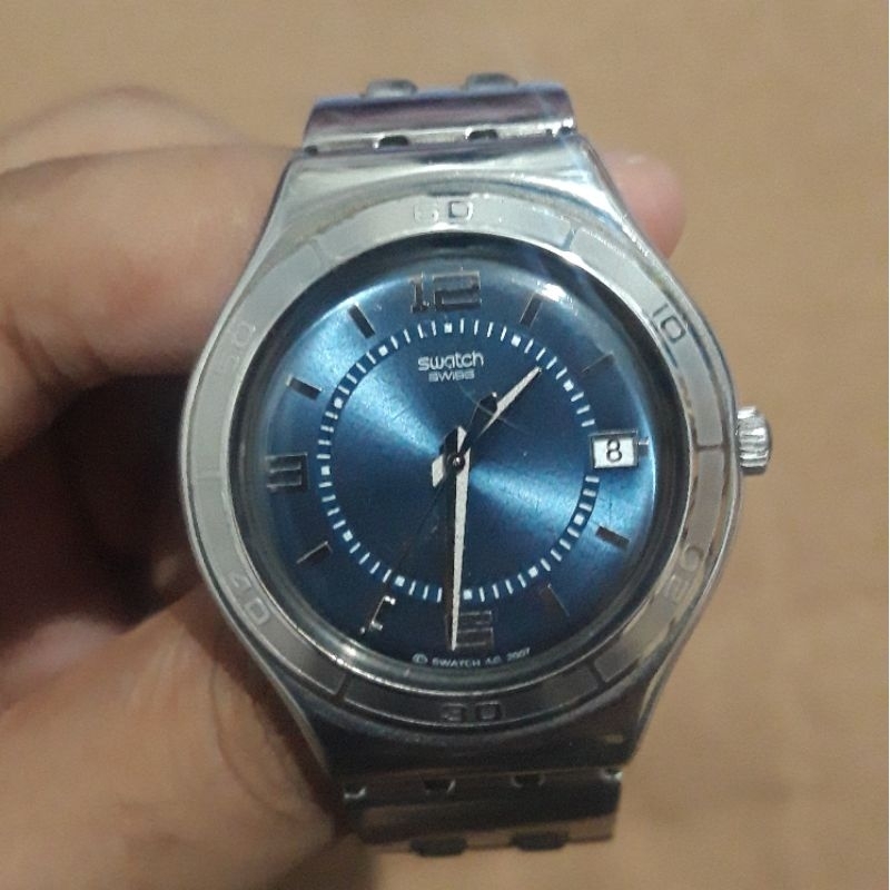 Jual Swatch Irony Blue Dial | Shopee Indonesia