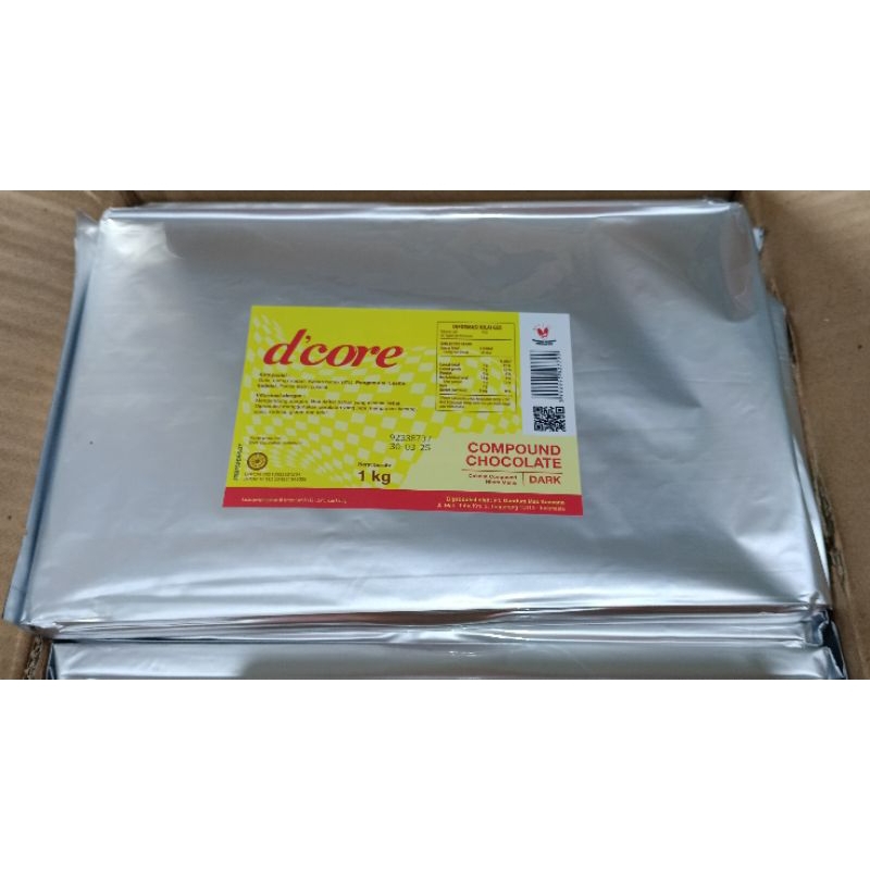 Jual 1kg Dcore dark chocolate compound - d'core coklat batang - coklat ...