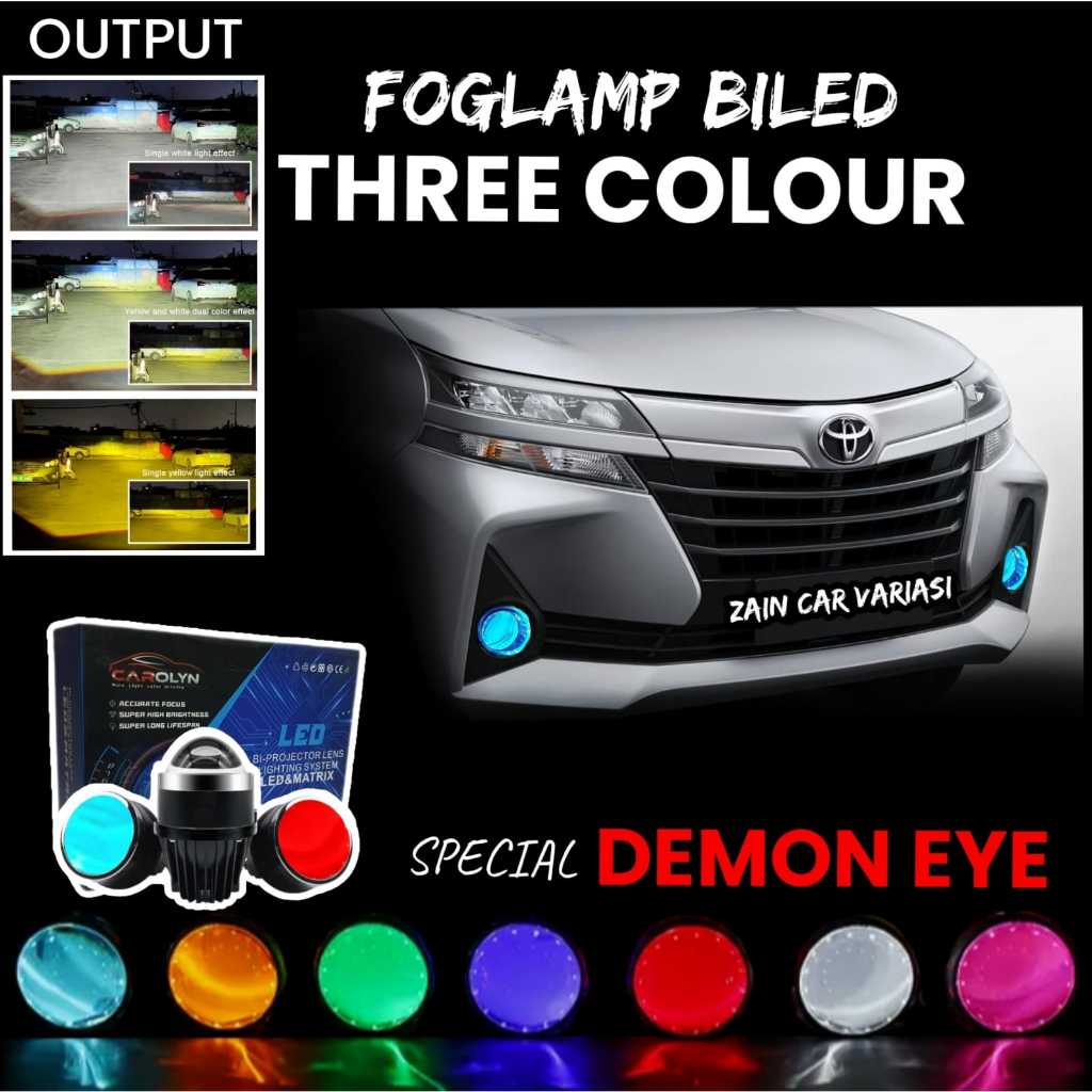 Jual FOGLAMP BILED 3 WARNA VELOZ AVANZA XENIA DEMON EYE LAMPU VARIASI ...