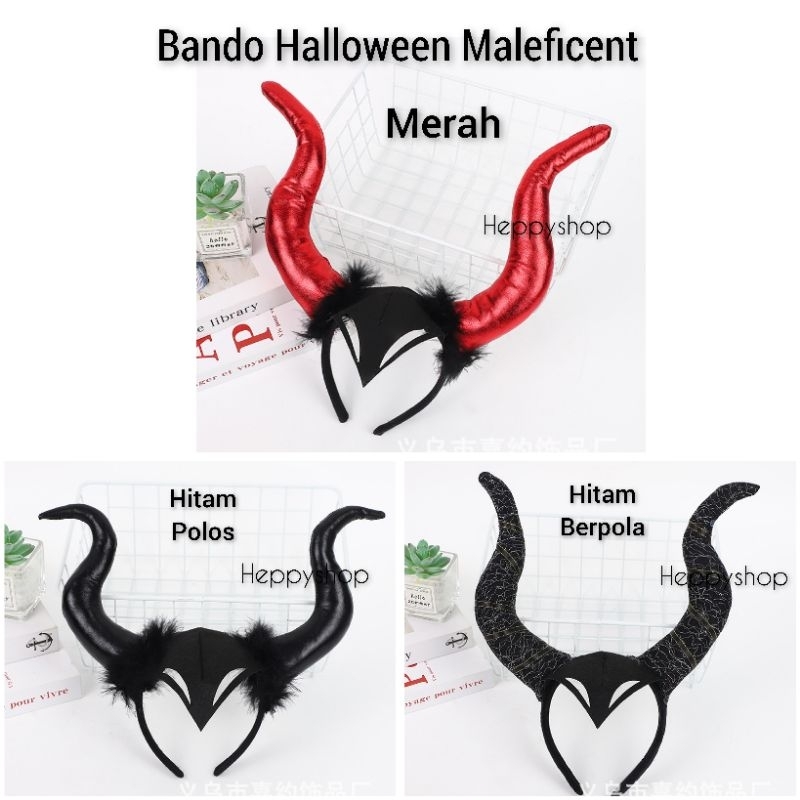 Jual Bando Halloween Maleficent Tanduk Setan Iblis Kostum Devil Cosplay ...