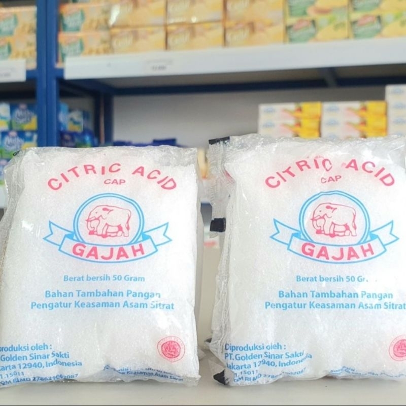 Jual Citric Acid / Citrun Sitrun / Pengatur Asam Minuman 50Gr (5Pcs ...