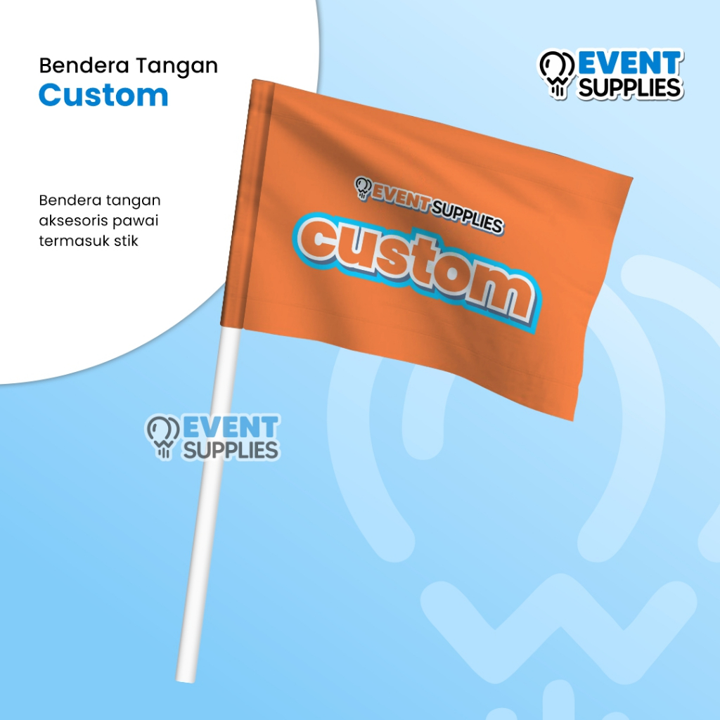 Jual [CUSTOM] Bendera Stik Custom Logo Tangkai Stik / Bendera Mini Flag ...