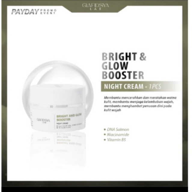 Jual NIGHT CREAM BRIGHT & GLOW BOOSTER | GLAFIDSYA LAB | Shopee Indonesia