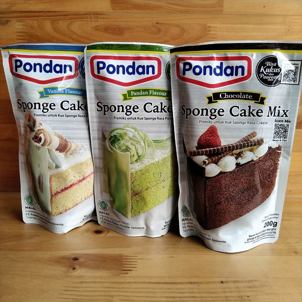 Jual Pondan Sponge Cake Mix / Tepung Premix untuk Kue Sponge 200gr ...