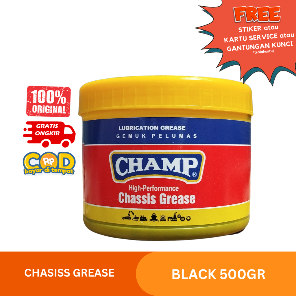 Jual CHAMP BLACK 500GR CHASISS GREASE pelumas gemuk | Shopee Indonesia