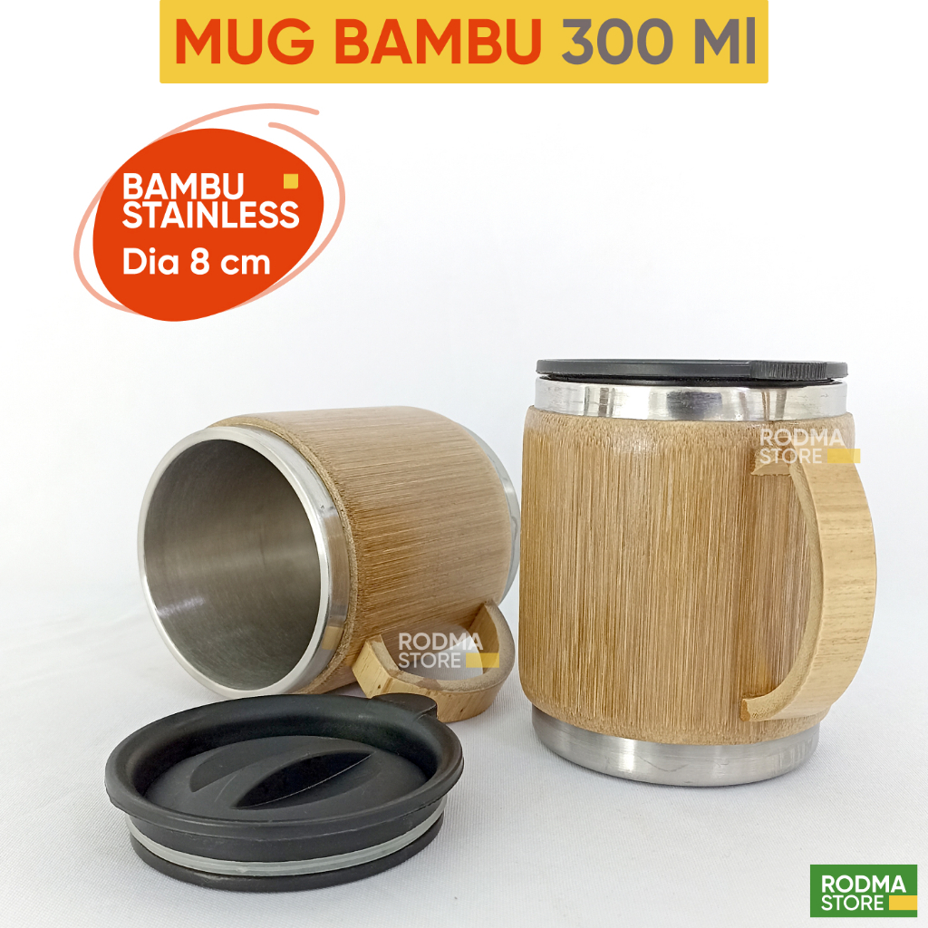 Jual MUG BAMBU STAINLESS 450 ml | Shopee Indonesia