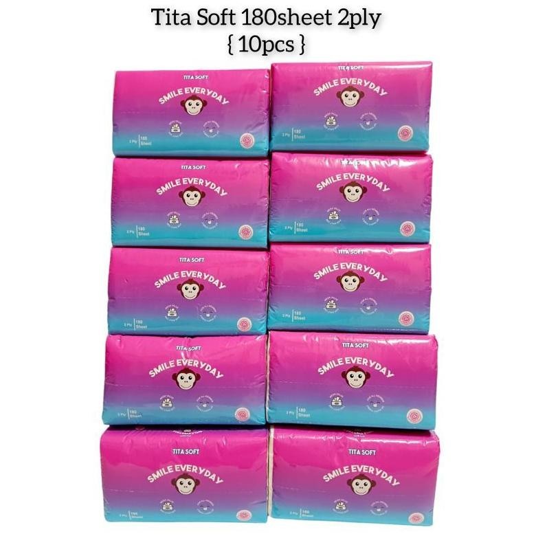 Jual TISSUE TITA 10 PACK 180 SHEET 2 PLY | TISU TITA PAKET 10 PACK ...