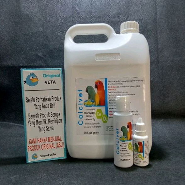 Jual CALCIVET VETAFARM CALCIUM & MULTIVITAMIN MINERAL BURUNG MERPATI PARROT KICAU | Shopee Indonesia