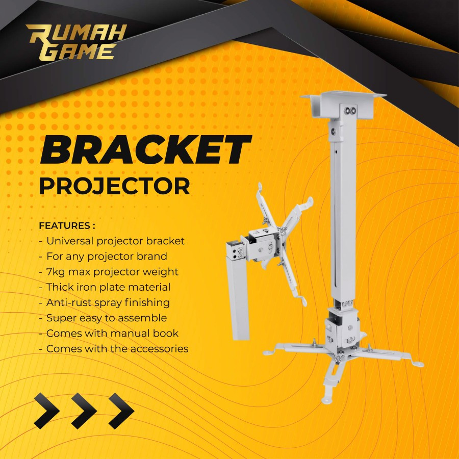 Jual BRACKET PROJECTOR Gantung Dinding Stand PROYEKTOR 50cm | Shopee ...