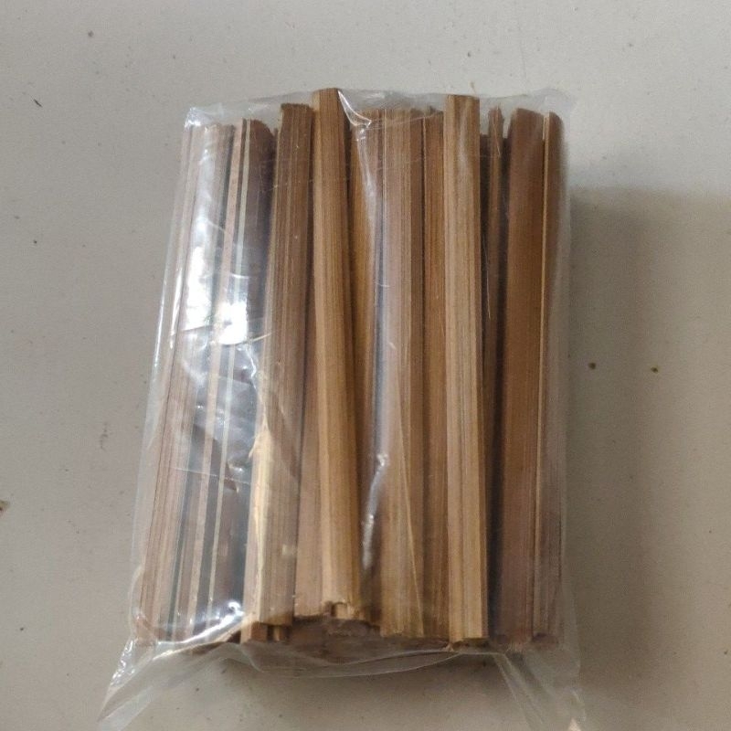 Jual Tusuk stick bambu 10 cm gepeng tumpul isi 100 pcs | Shopee Indonesia