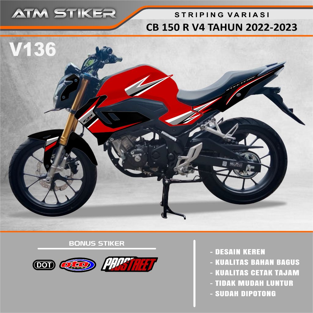 Jual Stiker Striping variasi honda CB 150 R V4 tahun 2022 | Shopee ...