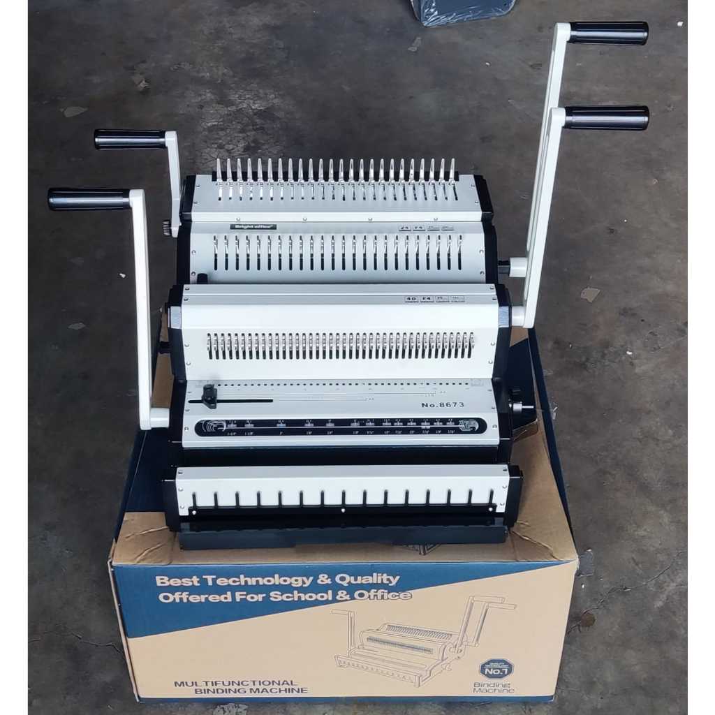 Jual MESIN PENJILID BUKU / BINDING MACHINE NO. 8673 MULTIFUNCTION (WIRE ...