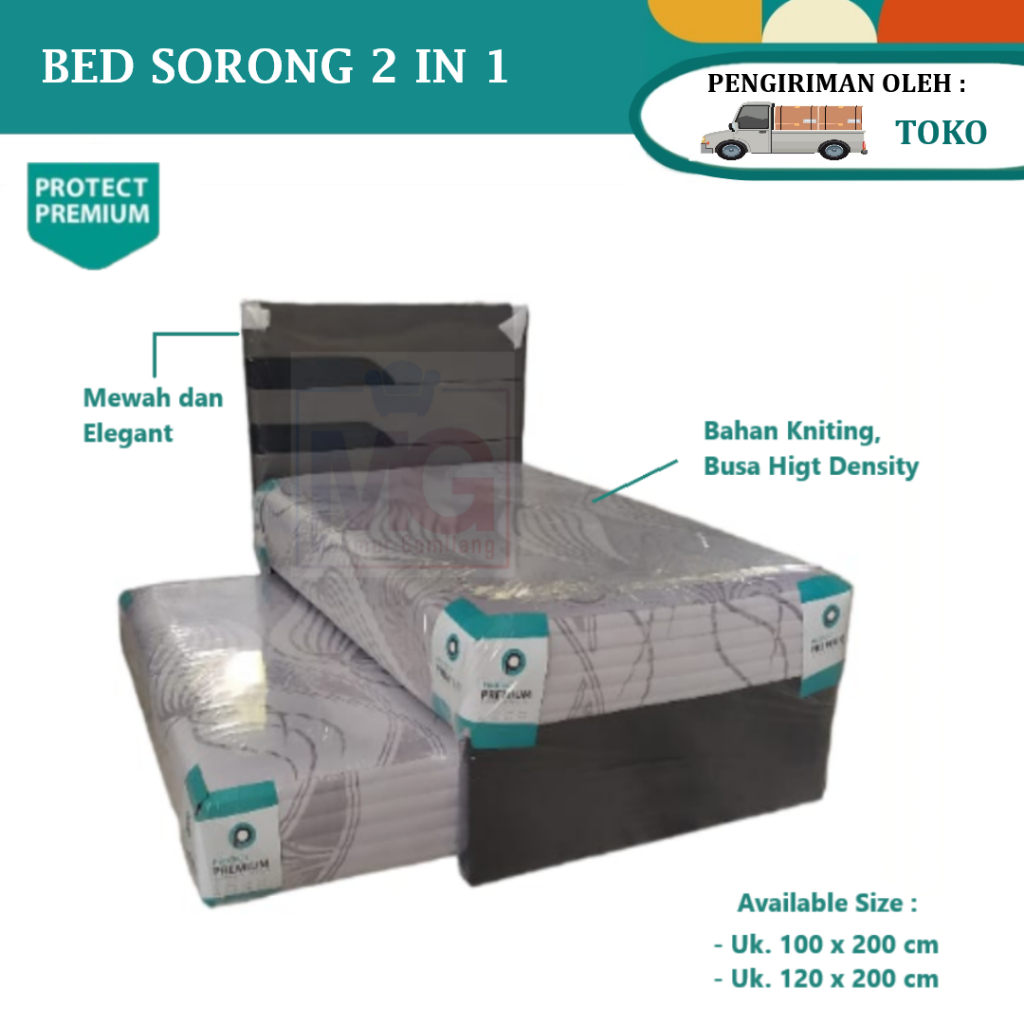 Jual Kasur busa full rebonded atas bawah 2 In 1 Fullset / Bed Sorong 2 ...
