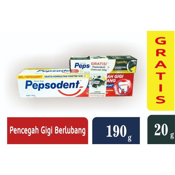 Jual PEPSODENT PASTA GIGI 190+20 GR | Shopee Indonesia