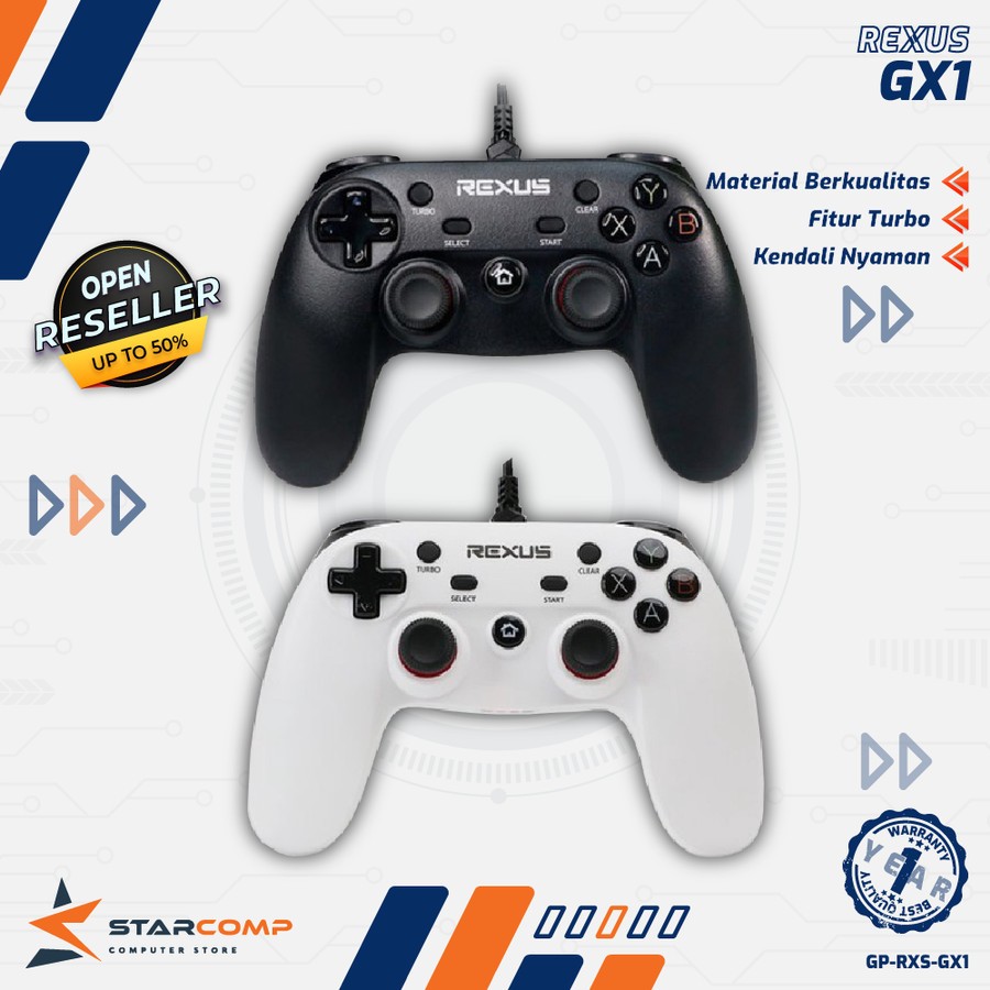 Jual Gamepad Rexus GX1 Gaming Controller Joystick PC PS3 Original ...