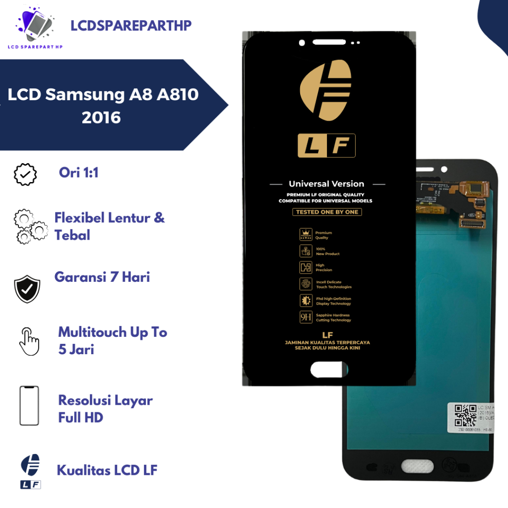 Jual (GARANSI LEM) LCD Samsung A8 A810 2016 Fullset Touchscreen ...
