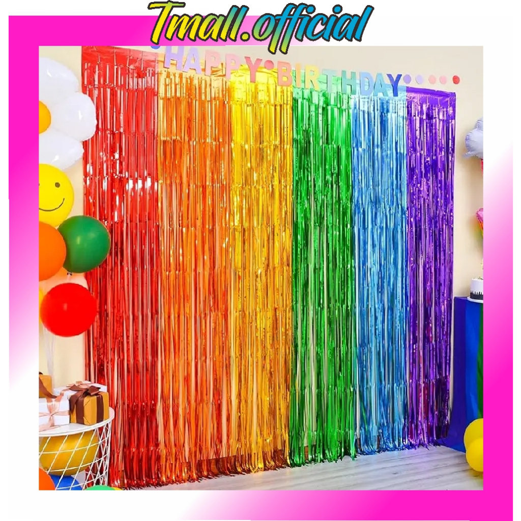 Jual TMALL Foil curtain IMPORT / tirai foil / tirai balon /rumbai foil ...