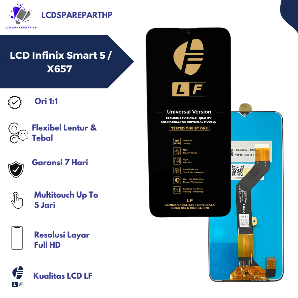 Jual LCD INFINIX SMART 5 / HOT 10 LITE / X657 FULLSET TOUCHSCREEN | Shopee Indonesia