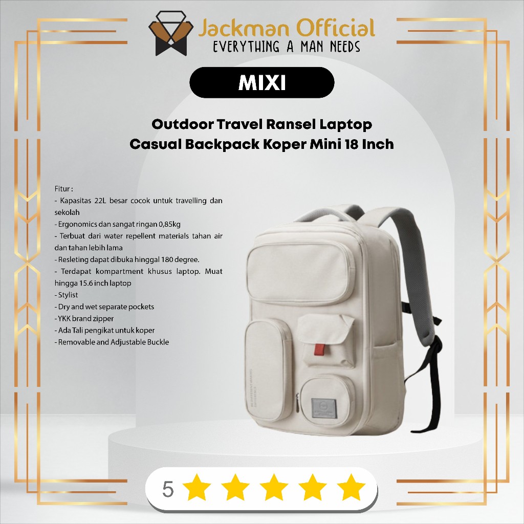Jual MIXI Outdoor Travel Ransel Laptop Casual Backpack Koper Mini 18 ...