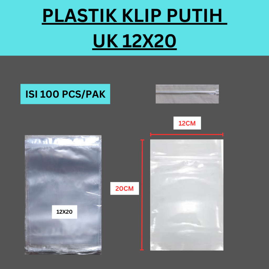 Jual Kantong Plastik Klip Uk 12x20 Plastik Zipper Plastik Obat