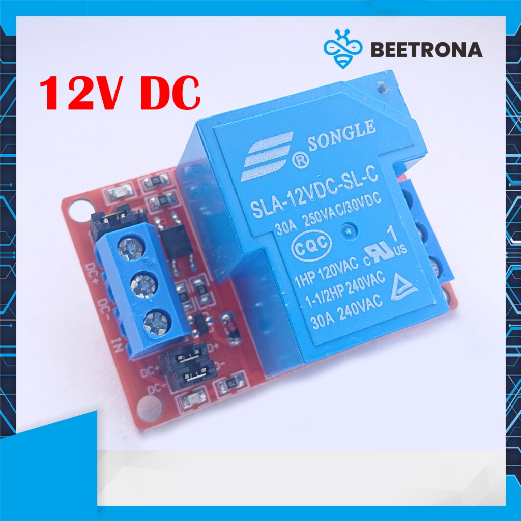 Jual Relay Module 1 Channel 12V 30A High Low Trigger Modul | Shopee ...