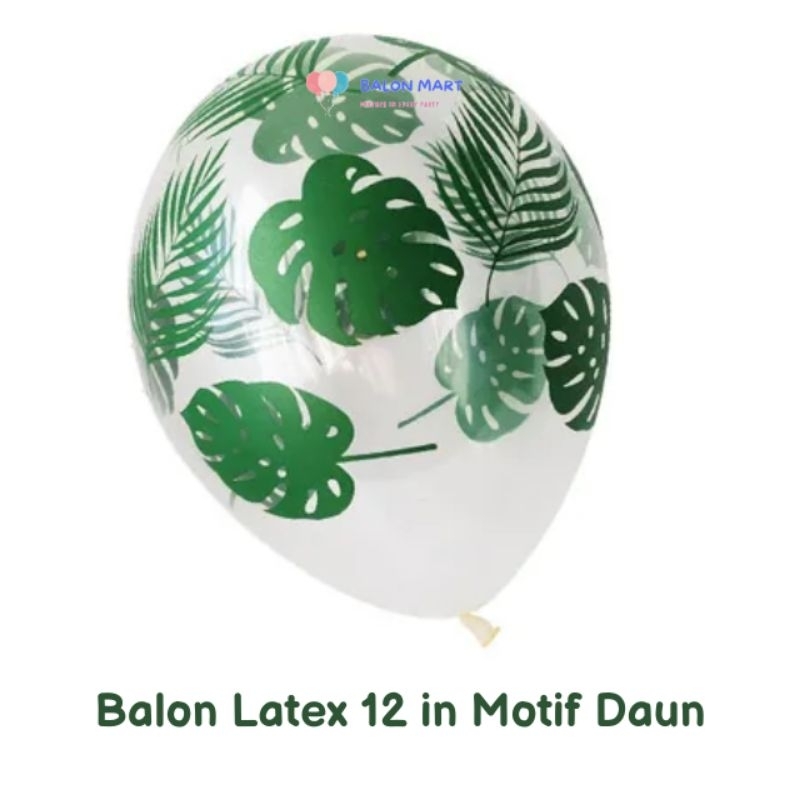 Jual Balon Latex 12 inch Motif Daun | Shopee Indonesia