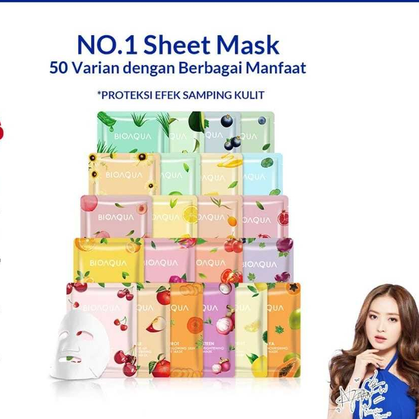 Jual BIOAQUA Masker Sheet Mask Vegetables and Fruits Series Natural ...