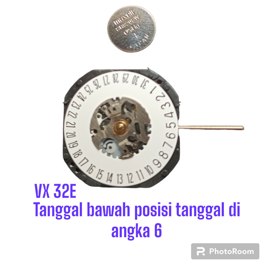 Jual MESIN JAM TANGAN SPAREPART JAM TANGAN-EPSON VX32E MESIN JAM ANALOG VX 32 E - TANGGAL BAWAH ...